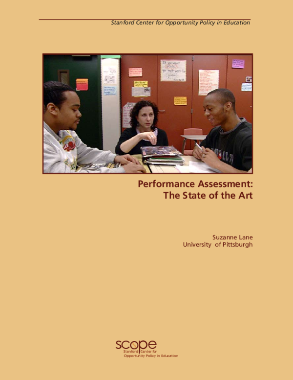Performance Assessment: The State of the Art