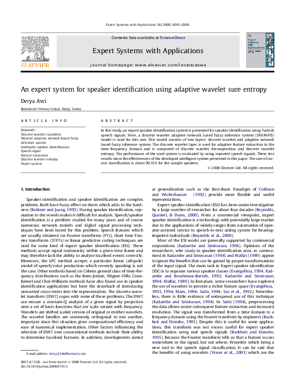 (PDF) Expert System for Speaker Identification Using Lip Features with PCA