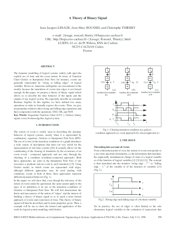(PDF) A Theory of Binary Signal