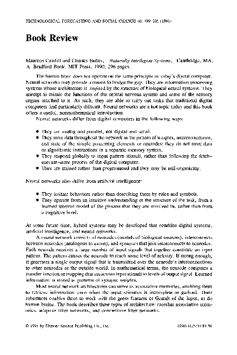 (PDF) Naturally intelligent systems Maureen Caudill and Charles Butler ...