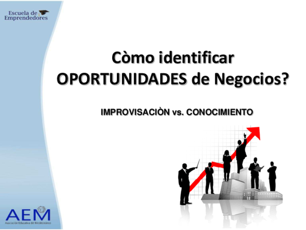 (PDF) Còmo identificar OPORTUNIDADES de Negocios