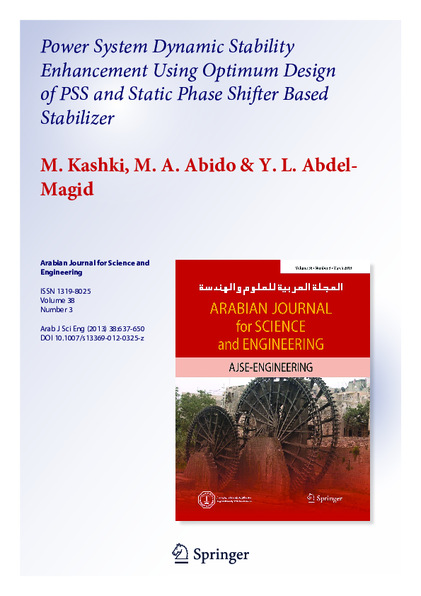 (PDF) Power System Dynamic Stability Enhancement Using Optimum Design of PSS and Static Phase ...