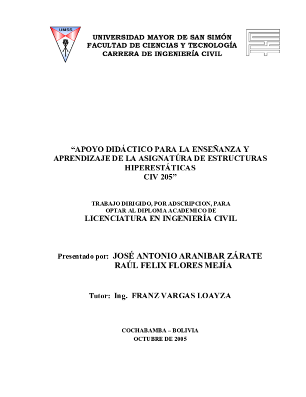 (PDF) Estructuras Hiperestaticas