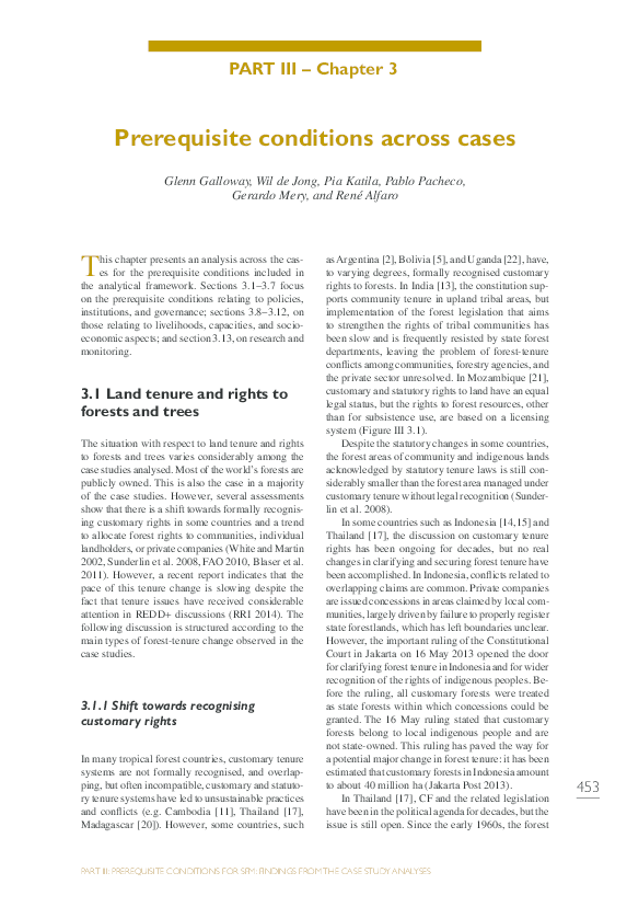 Pdf Prerequisite Conditions For Sustainable Forest Management