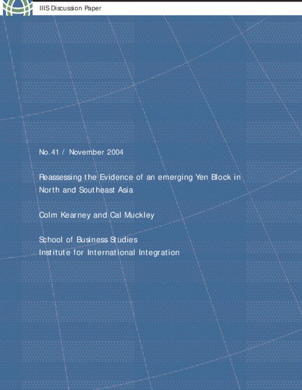 (PDF) Reassessing the evidence of an emerging yen block in North and ...