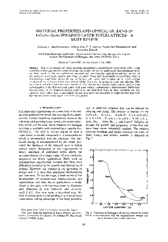 (PDF) Material properties and optical guiding in InGaAs-GaAs strained ...