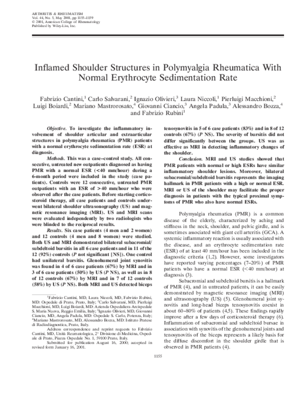 (PDF) Inflamed shoulder structures in polymyalgia rheumatica with ...