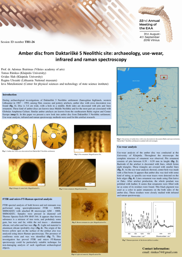 (PDF) Amber disc from Daktariškė 5 Neolithic site: archaeology, use ...