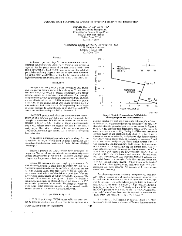 Pdf Dynamic Gate Coupling Of Nmos For Efficient Output Esd Protection