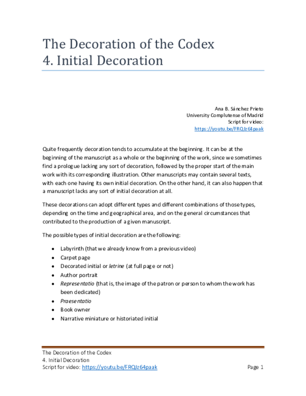 (PDF) Codex Decoration 4. Initial Decoration