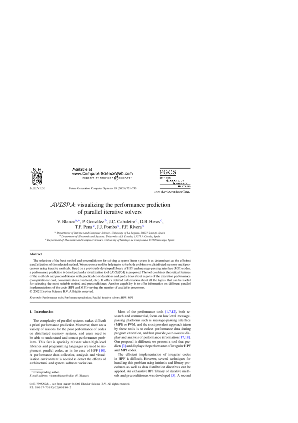 Pdf Avispa Visualizing The Performance Prediction Of Parallel