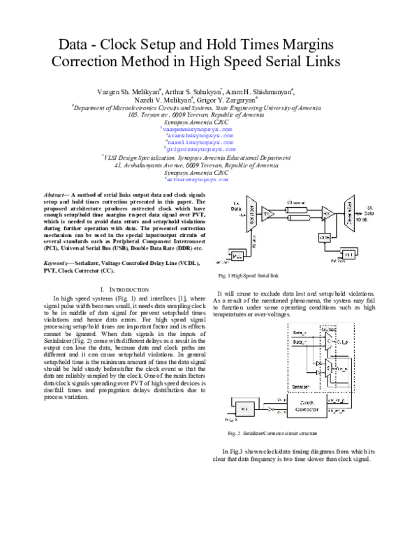 (PDF) Data — Clock setup and hold times margins correction method in ...
