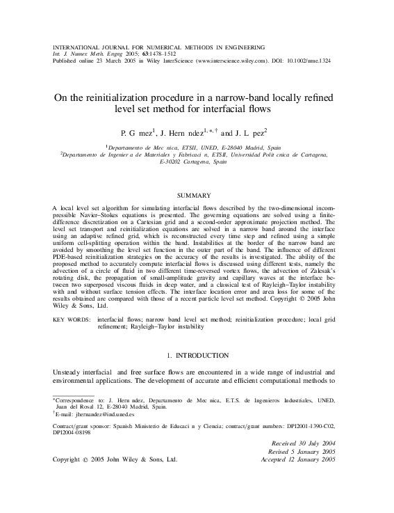 (PDF) On the reinitialization procedure in a narrow-band locally refined level set method for ...