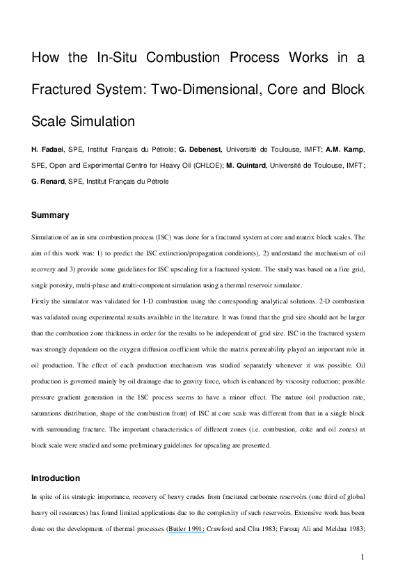 (PDF) How In-Situ Combustion (ISC) Process Works in a Fractured System ...