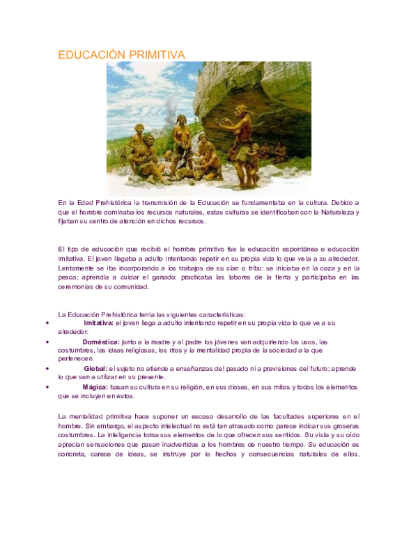 (DOC) EDUCACIÓN PRIMITIVA