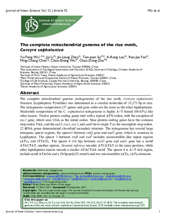 (PDF) The complete mitochondrial genome of the Antarctic springtail ...