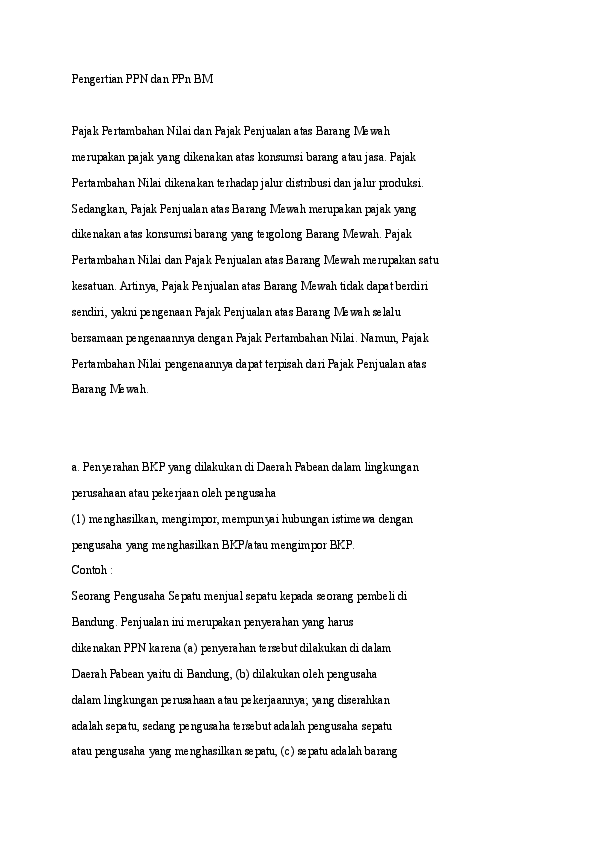 (DOC) Pengertian PPN dan PPn BM
