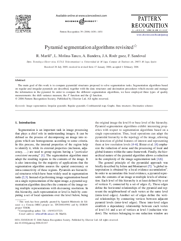 Pdf Pyramid Segmentation Algorithms Revisited