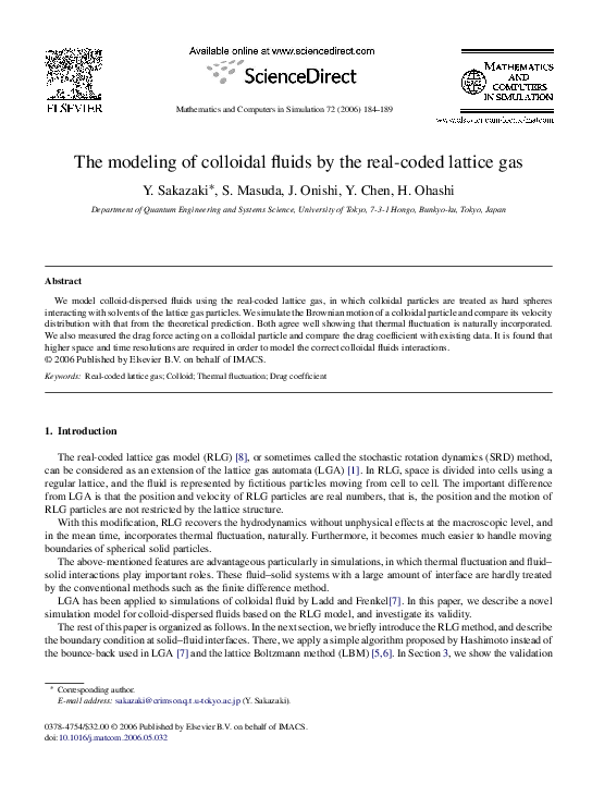 (PDF) The modeling of colloidal fluids by the real-coded lattice gas