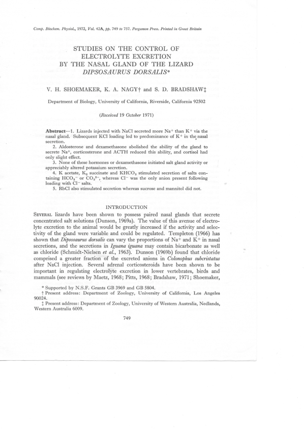 (PDF) Studies on the control of electrolyte excretion by the nasal ...