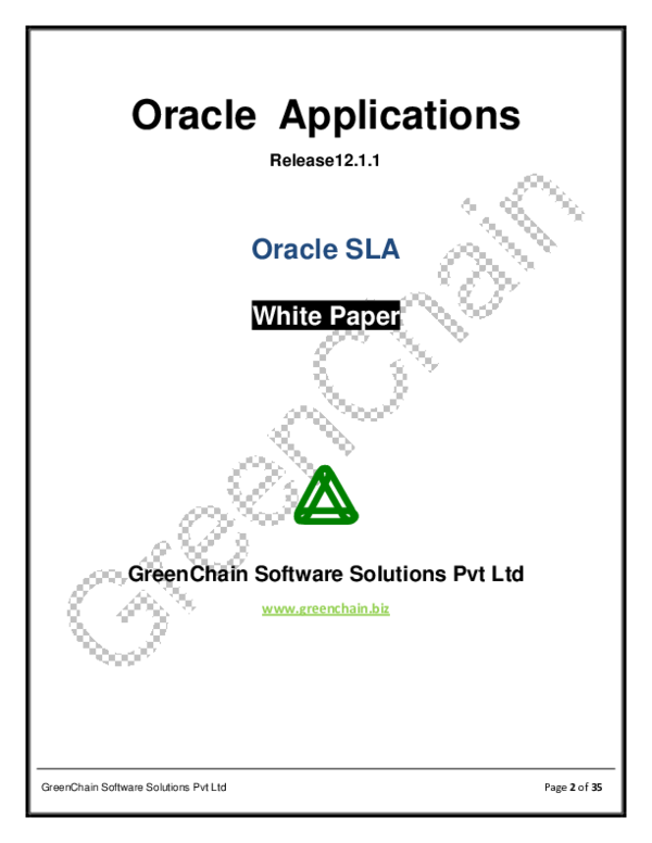 (PDF) Oracle SLA