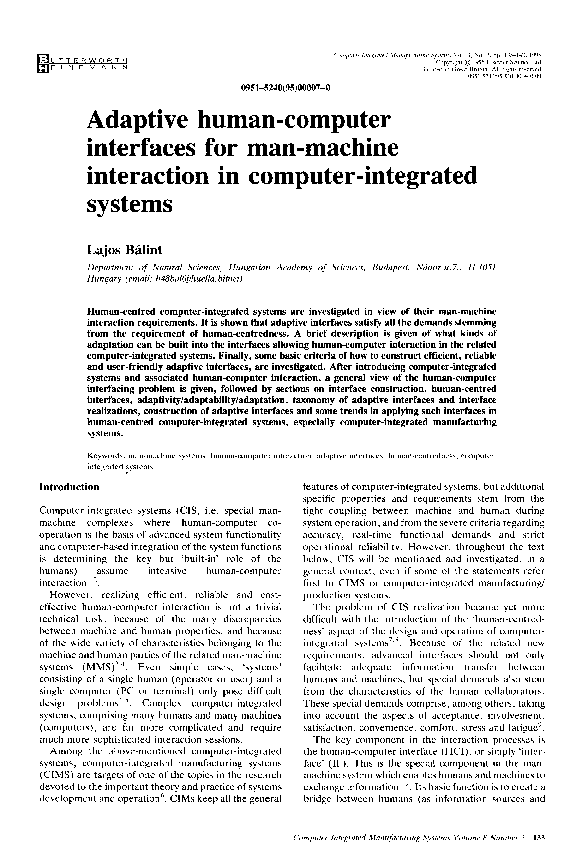 (PDF) Adaptive human-computer interfaces for man-machine interaction in ...