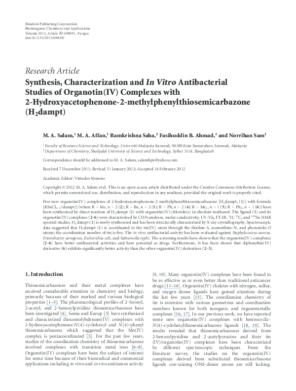 (PDF) Synthesis, Characterization and In Vitro Antibacterial Activity of Coordination Polymers ...