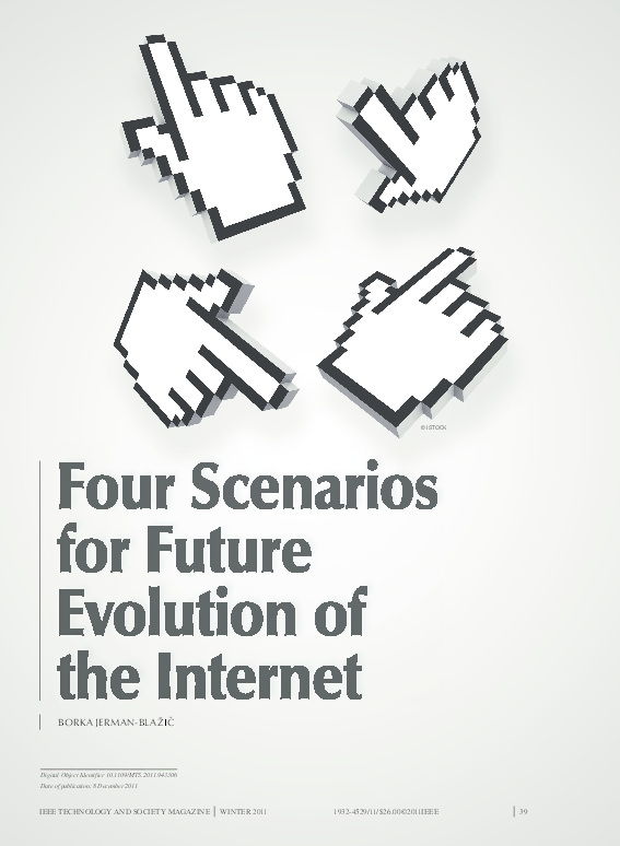 (PDF) Four Scenarios for Future Evolution of the Internet
