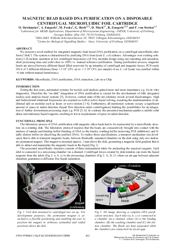 (PDF) Magnetic Bead Based Dna Purification on a Disposable Centrifugal ...