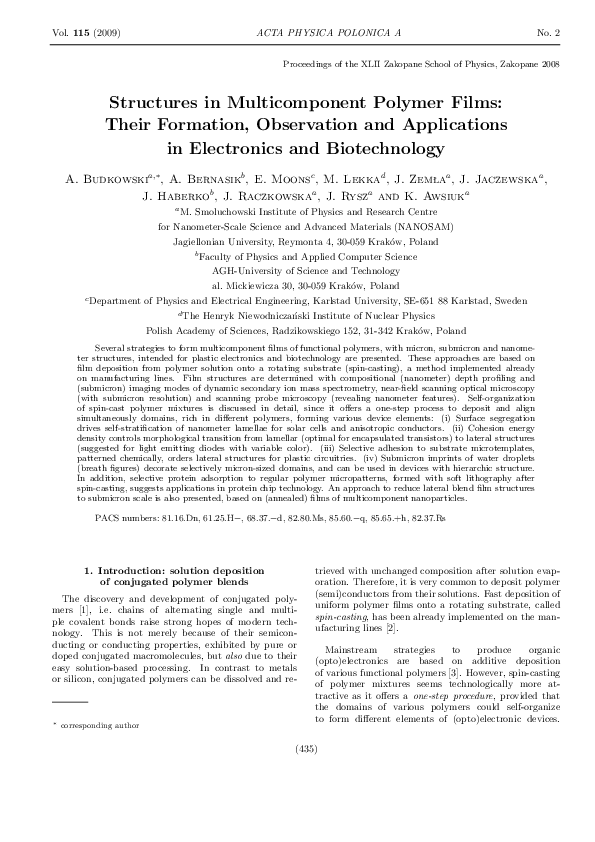 (PDF) Structures in multi-component polymer films: their formation ...