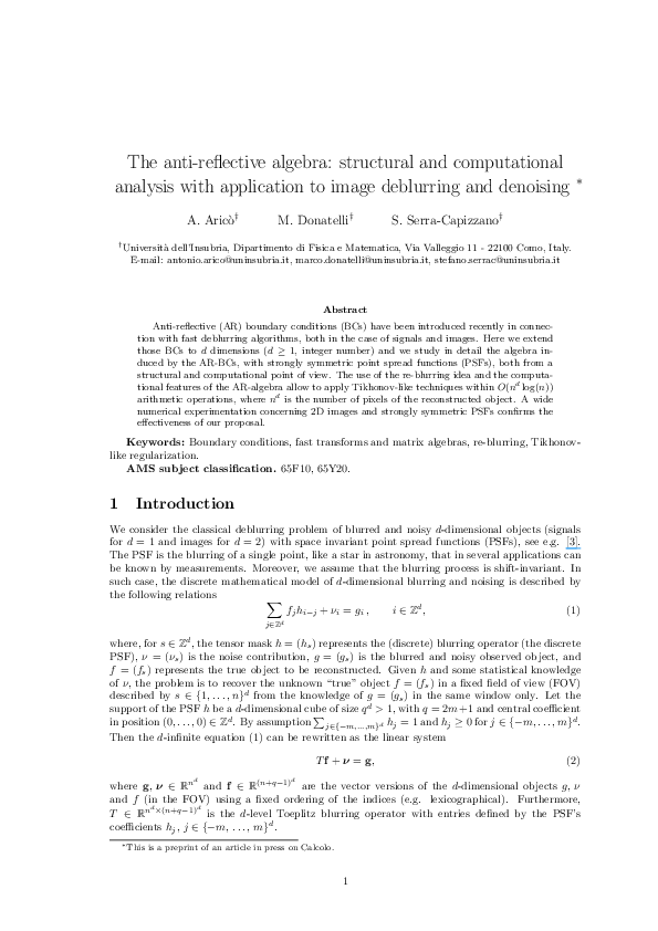 (PDF) The anti-reflective algebra: structural and computational ...