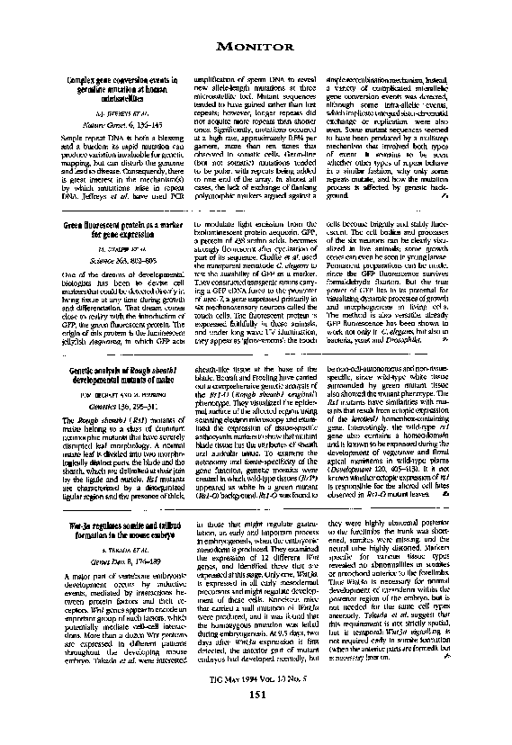 (PDF) Green Fluorescent Protein as a Marker for Gene Expression