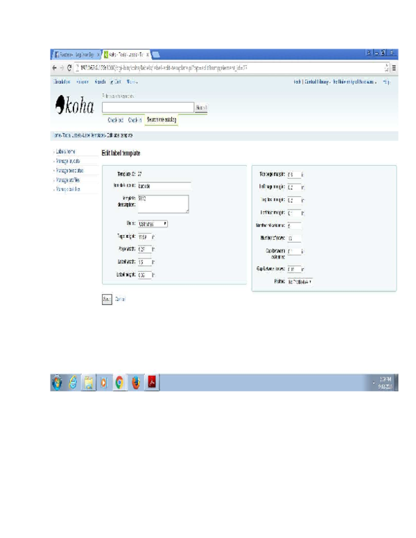 (PDF) Barcode Label Template in Koha
