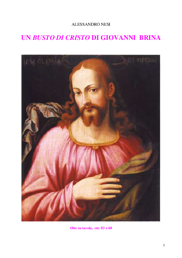(PDF) Giovanni Brina. Busto di Cristo | Alessandro Nesi - Academia.edu