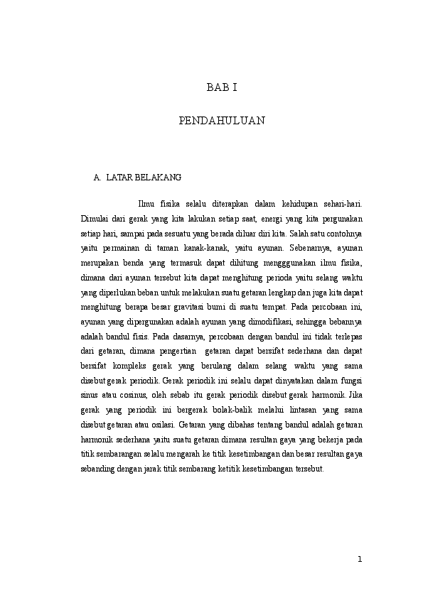 (DOC) Makalah Percobaan Bandul