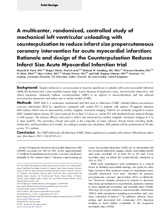 (PDF) A multicenter, randomized, controlled study of mechanical left ...