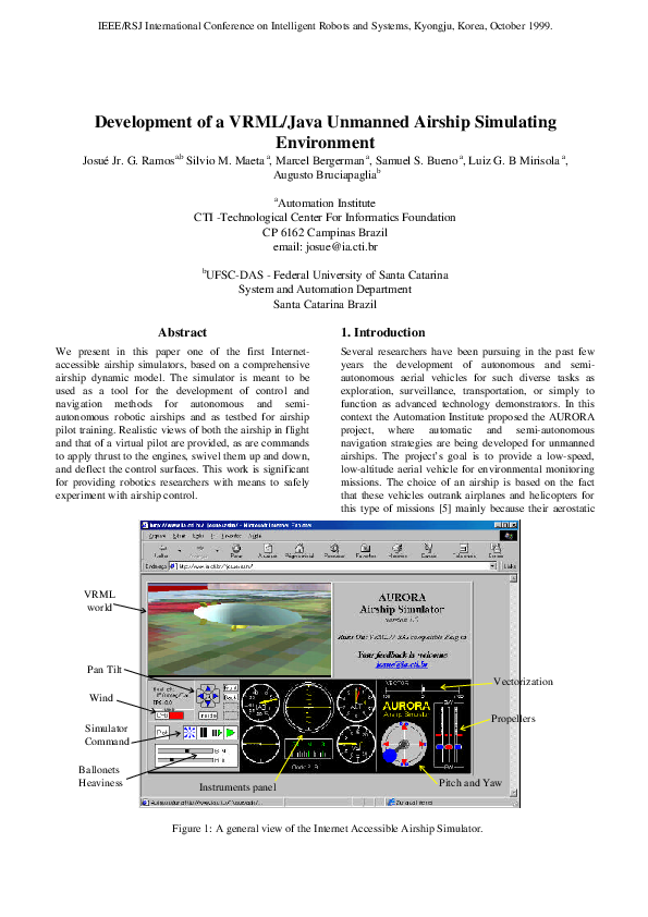 (PDF) Development of a VRML/Java unmanned airship simulating environment