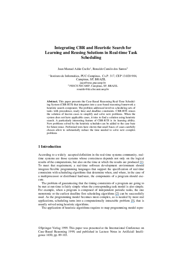 (PDF) Integrating CBR and Heuristic Search for Learning and Reusing Solutions in Real-Time Task ...