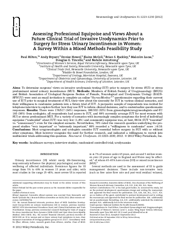 (PDF) Assessing professional equipoise and views about a future ...