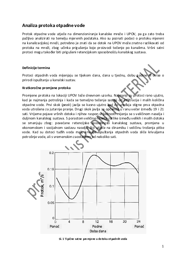 (PDF) Analiza protoka otpadne vode
