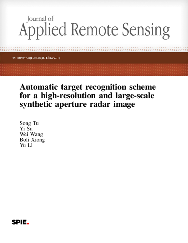 Pdf Automatic Target Recognition Scheme For A High Resolution And