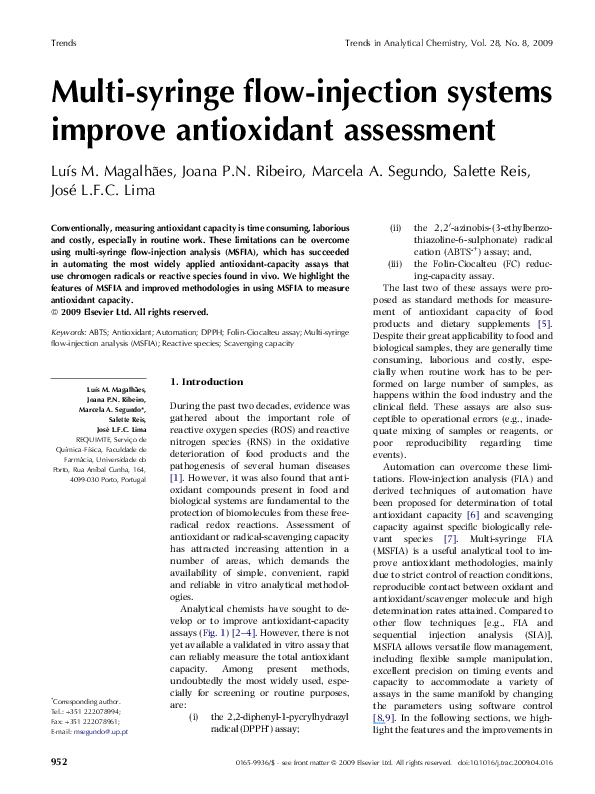 (PDF) Multi-syringe flow-injection systems improve antioxidant assessment