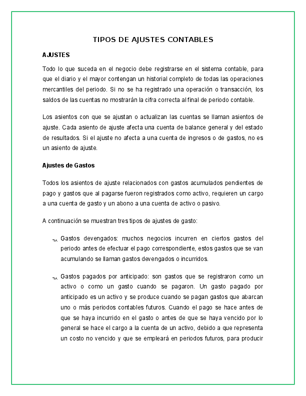(DOC) TIPOS DE AJUSTES CONTABLES
