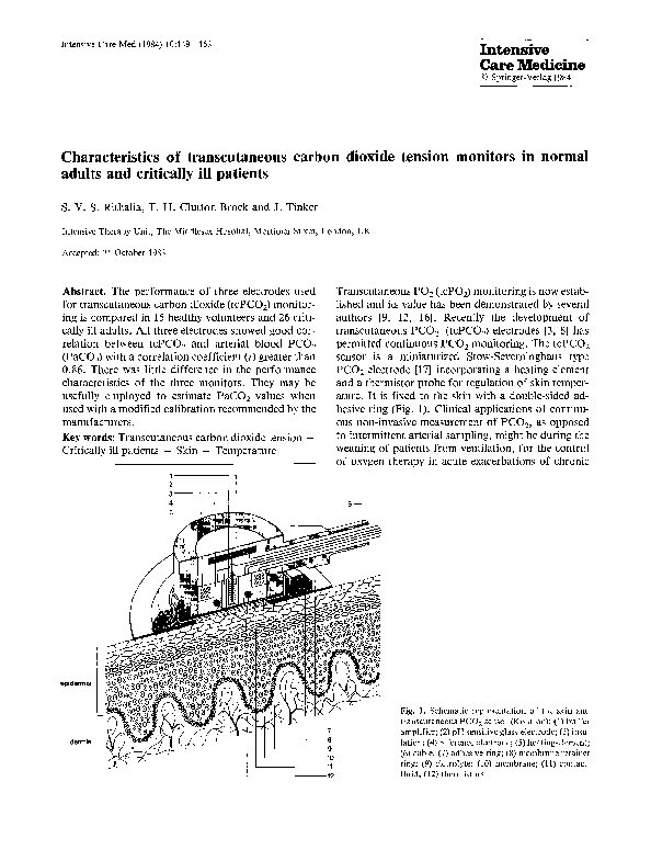 (PDF) Characteristics of transcutaneous carbon dioxide tension monitors ...