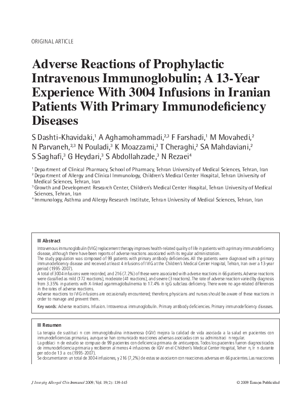 (PDF) Efficacy-safety of Facilitated Subcutaneous Immunoglobulin in Immunodeficiency Due to ...