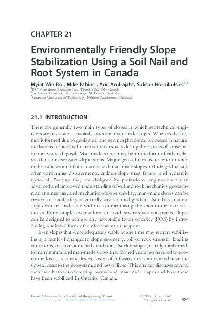 (PDF) Environmentally Friendly Slope Stabilization Using a Soil Nail ...