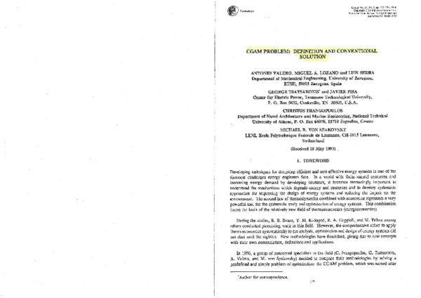 (PDF) CGAM problem: Definition and conventional solution