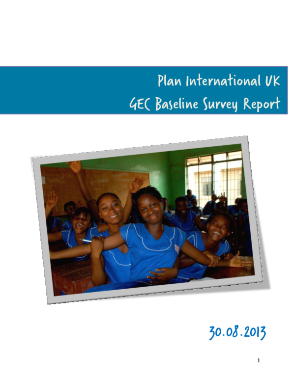 (PDF) Plan International UK GEC Baseline Survey Report