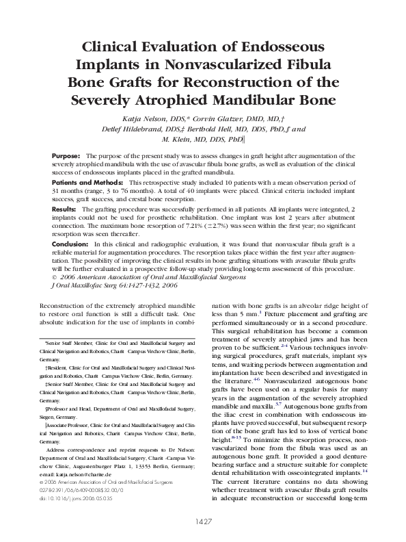 (PDF) O.325 Interpositional bone grafts for the augmentation of the ...