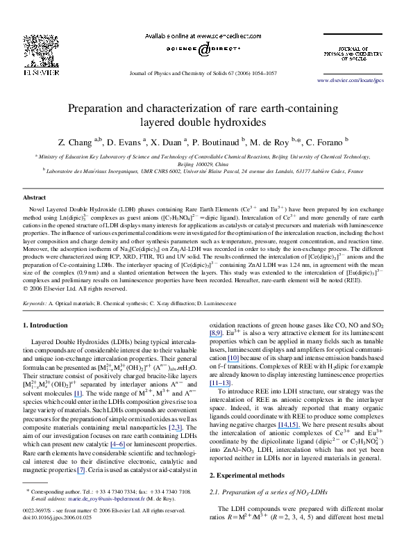(PDF) Preparation and characterization of rare earth (Pr, Nd) doped ZnO nanoparticles